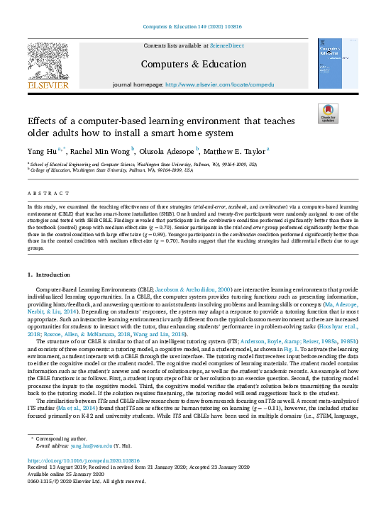 (PDF) Effects of a computer-based learning environment that teaches ...