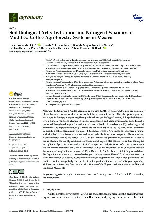(PDF) Soil Biological Activity, Carbon and Nitrogen Dynamics in ...