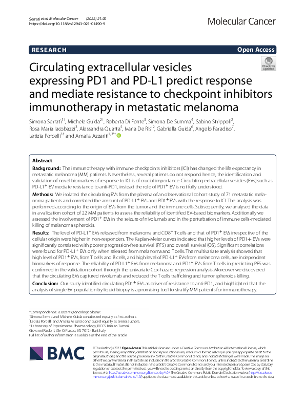 Pdf Circulating Extracellular Vesicles Expressing Pd1 And Pd L1