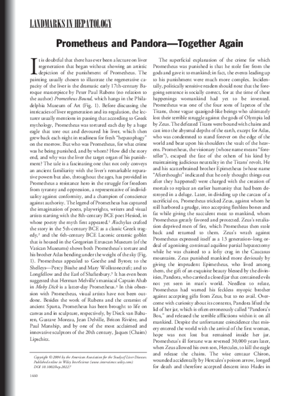 (PDF) Prometheus and Pandora?together again
