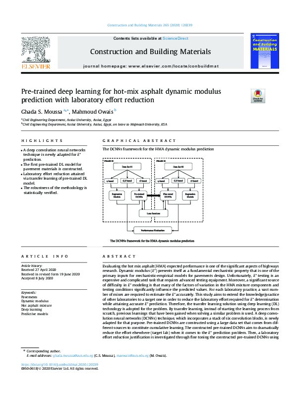 (PDF) Pre-trained deep learning for hot-mix asphalt dynamic modulus ...
