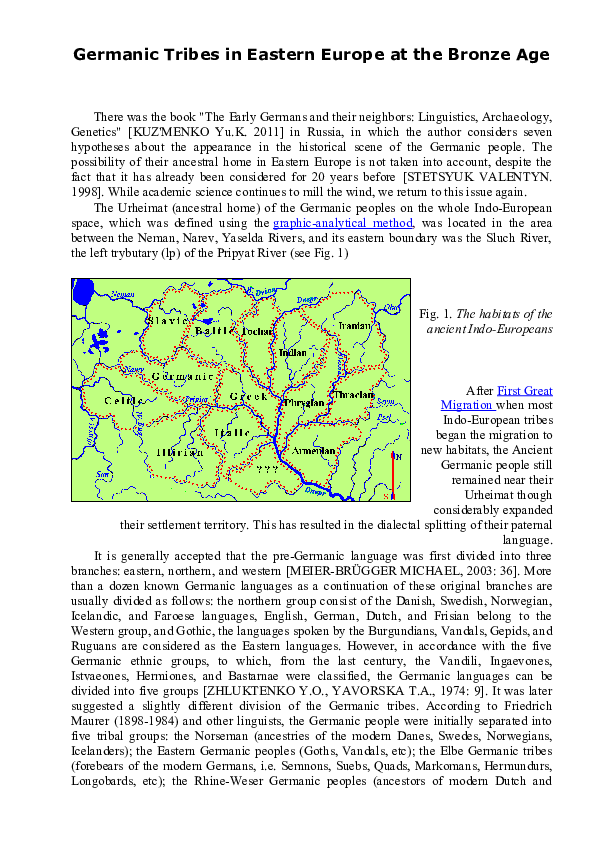 (DOC) Germanic Tribes in East Europe during the Bronze Age