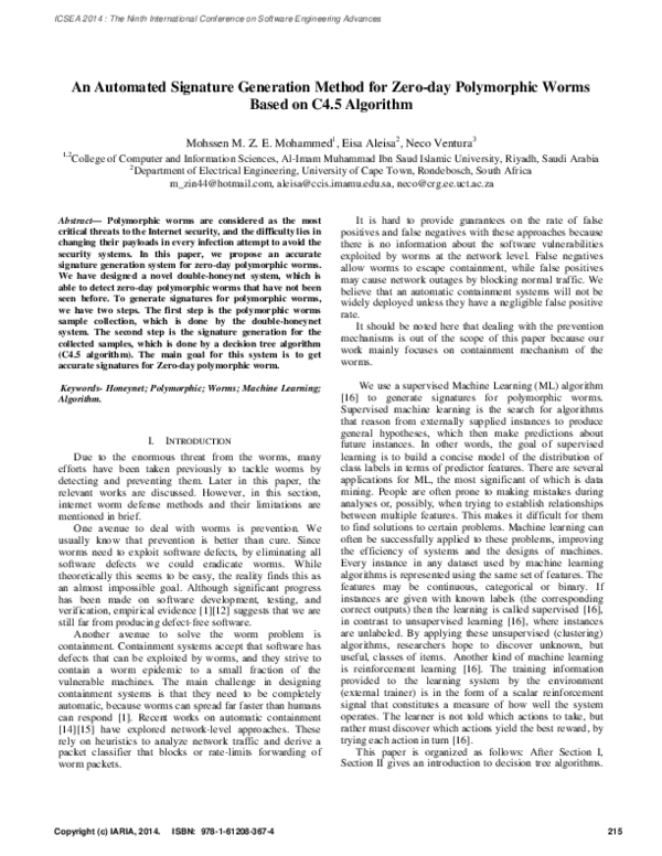 An Automated Signature Generation Method for Zero-Day Polymorphic Worms Based on Multilayer ...