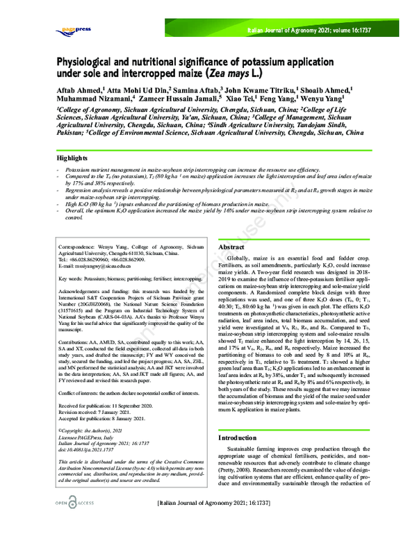 (PDF) Physiological and nutritional significance of potassium ...