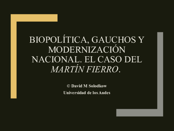 (PPT) Clase sobre "El Gaucho Martín Fierro"