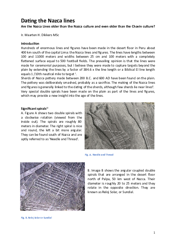 (PDF) Dating the Nazca lines Are the Nazca Lines older than the Nazca ...
