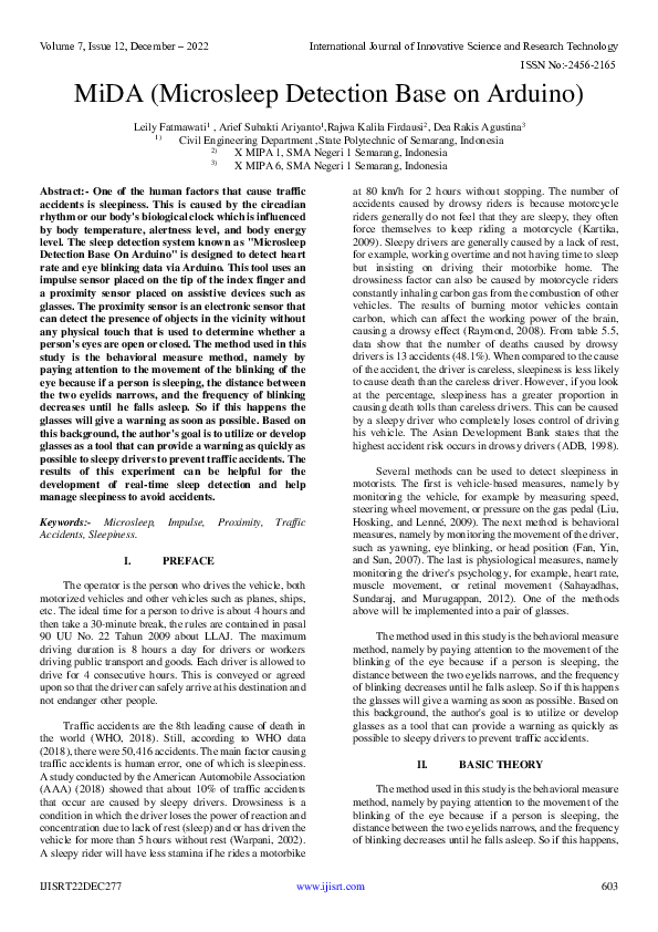 (PDF) MiDA (Microsleep Detection Base on Arduino)
