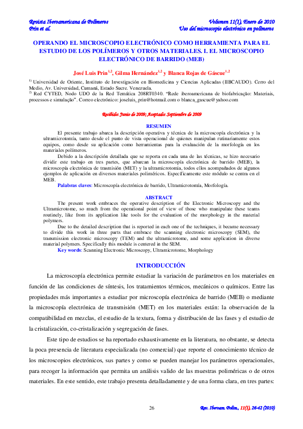 (PDF) Operando El Microscopio Electrónico Como Herramienta Para El ...
