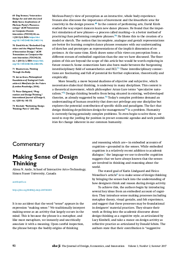 (PDF) Making Sense of Design Thinking