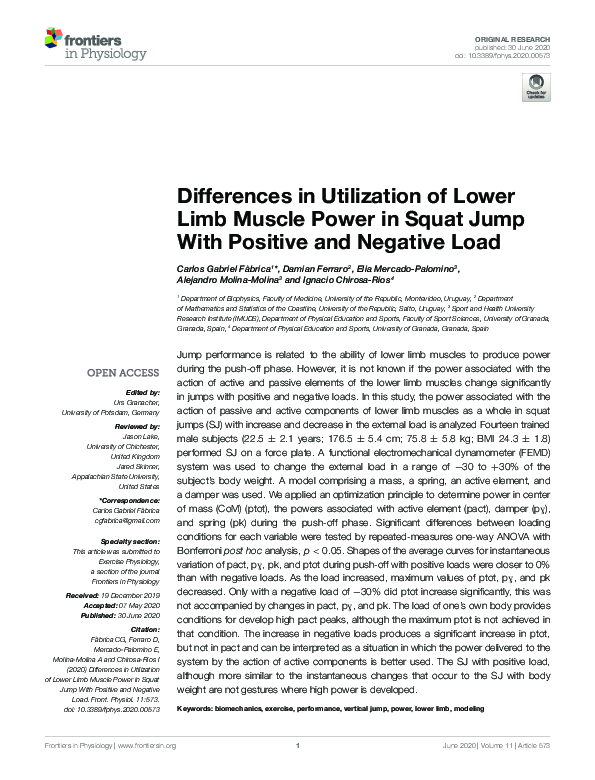 (PDF) Differences in Utilization of Lower Limb Muscle Power in Squat ...