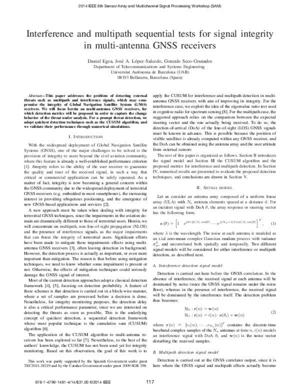 Pdf Interference And Multipath Sequential Tests For Signal Integrity