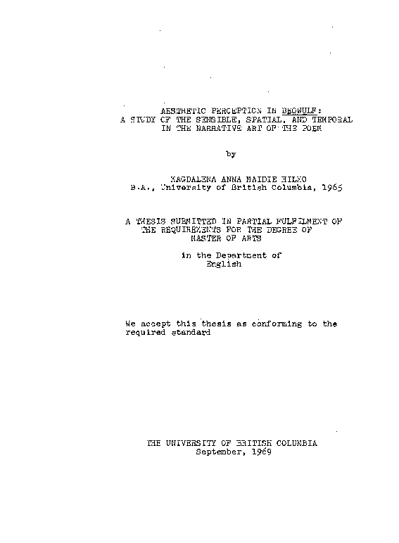 (PDF) Aesthetic Perception in Beowulf : a Study of the Sensible ...
