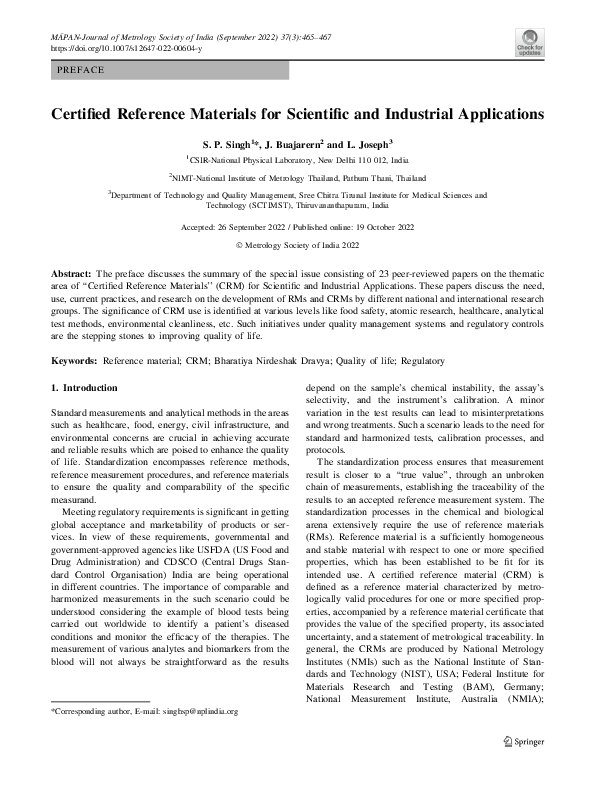 (PDF) Certified Reference Materials for Scientific and Industrial ...