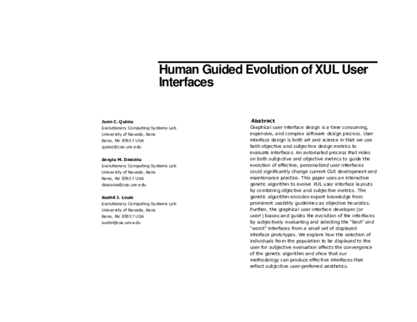 (PDF) Human guided evolution of XUL user interfaces