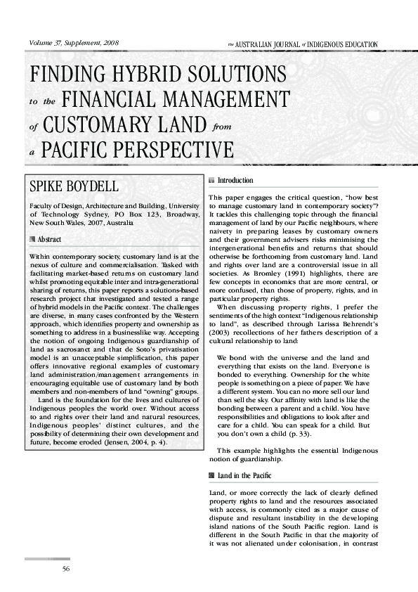 (PDF) Finding Hybrid Solutions to the Financial Management of Customary ...