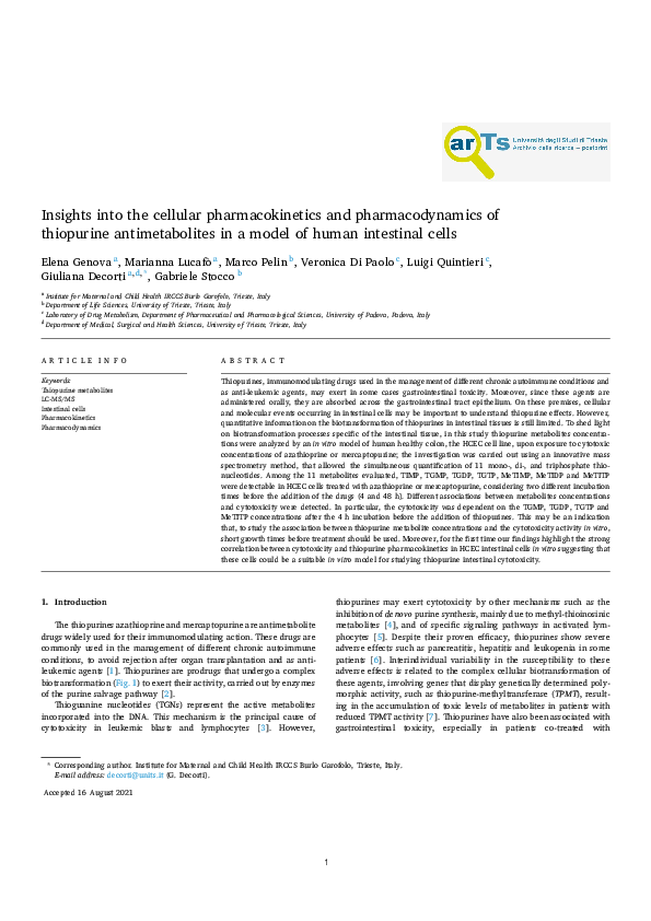 (PDF) Insights into the cellular pharmacokinetics and pharmacodynamics ...