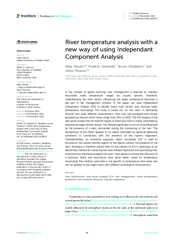 (PDF) River temperature analysis with a new way of using Independant ...