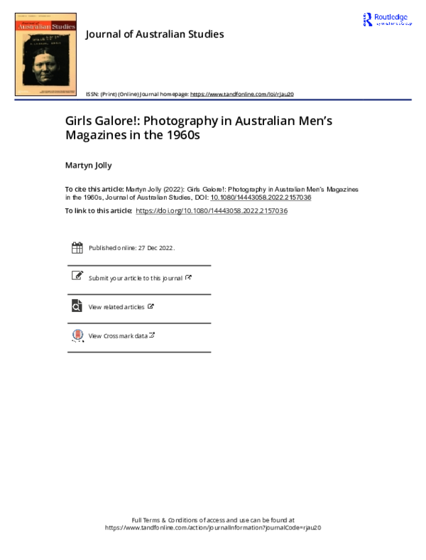 (PDF) Girls Galore!: Photography in Australian Men’s Magazines in the 1960s