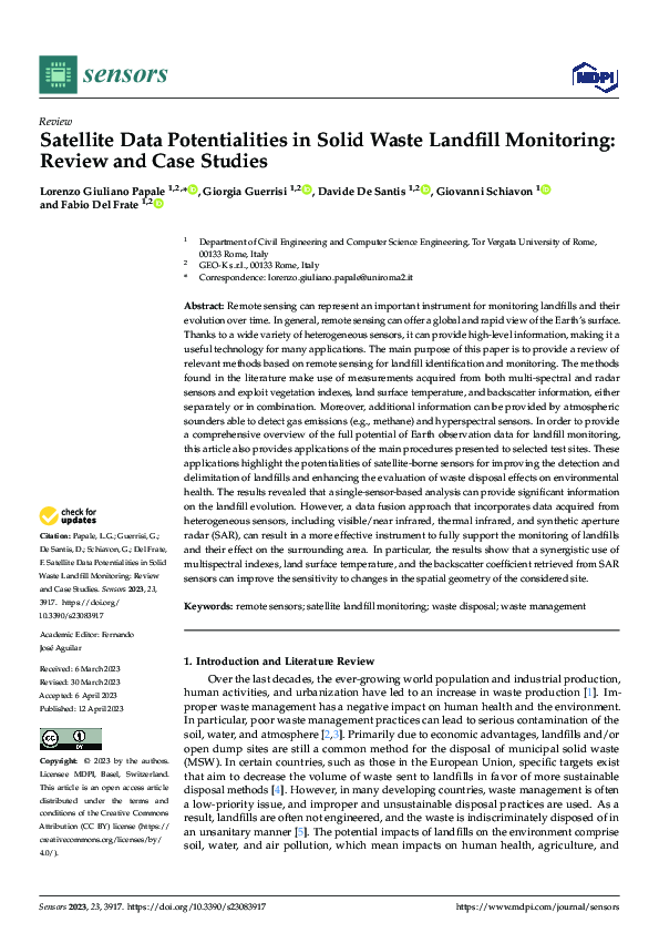 (PDF) Satellite Data Potentialities in Solid Waste Landfill Monitoring ...