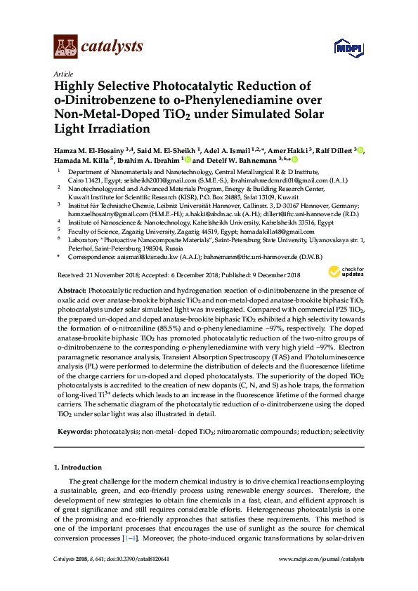 (PDF) Highly selective photocatalytic reduction of NO2 in air to NO ...