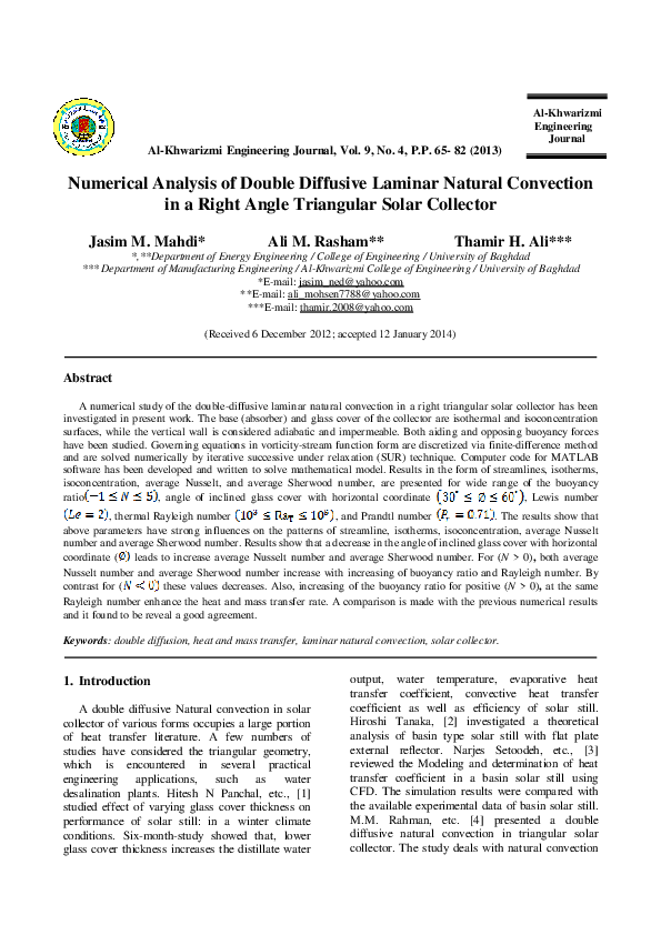 (PDF) Numerical Analysis of Double Diffusive Laminar Natural Convection in a Right Angle ...