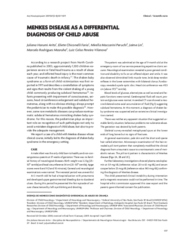 About Menkes Disease _ Neonatal Diagnosis and Treatment of Menkes ...