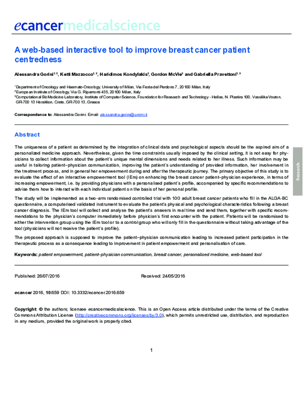 (PDF) A web-based interactive tool to improve breast cancer patient ...