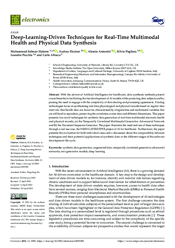 (PDF) Deep-Learning-Driven Techniques for Real-Time Multimodal Health and Physical Data ...