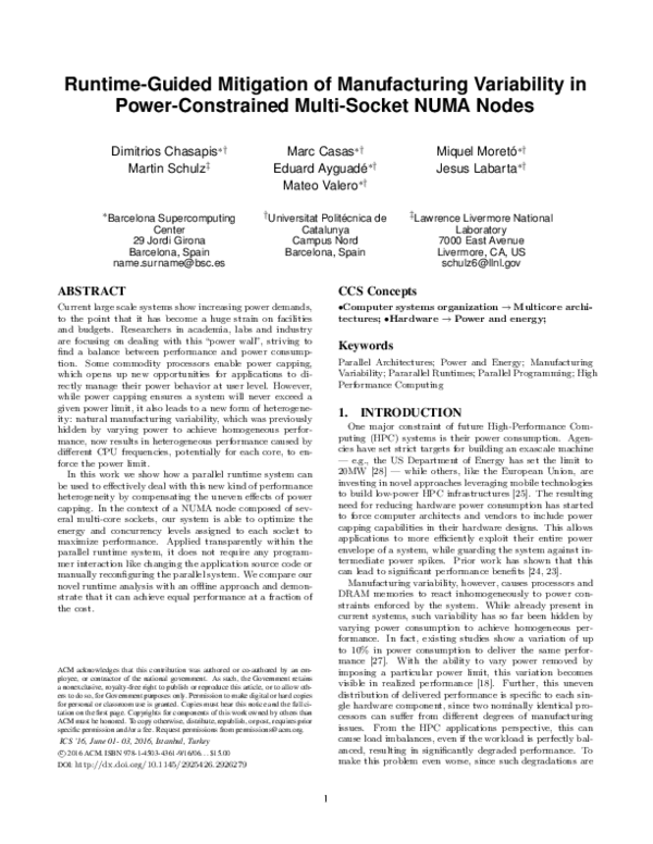 (PDF) Runtime-Guided Mitigation of Manufacturing Variability in Power ...