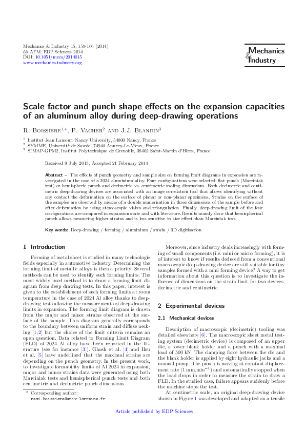 (PDF) Scale factor and punch shape effects on the expansion capacities ...