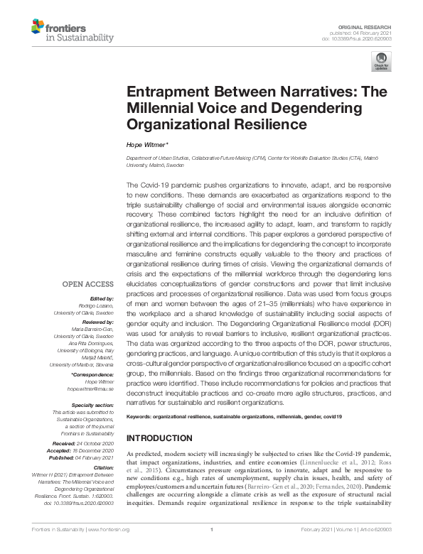 (PDF) Entrapment Between Narratives: The Millennial Voice and ...