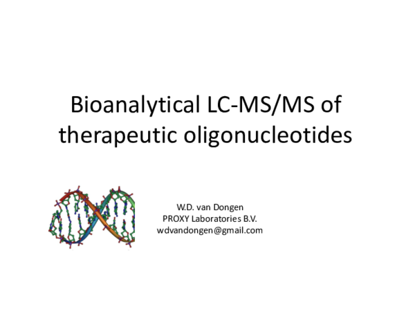 (PDF) Bioanalytical LC-MS of therapeutic oligonucleotides