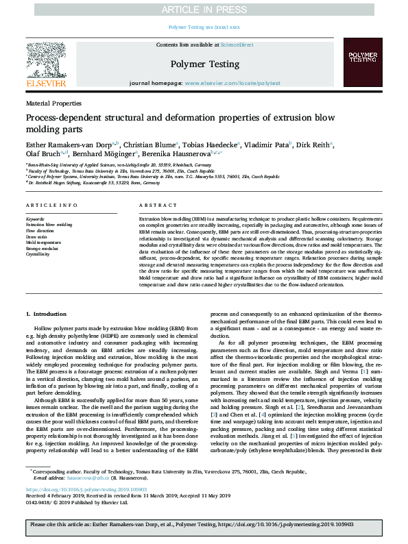 (PDF) Process-dependent structural and deformation properties of ...