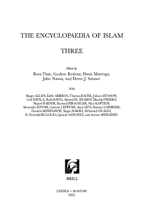 (PDF) Sharaf al-Din Bidlisi, Encyclopaedia of Islam–Three