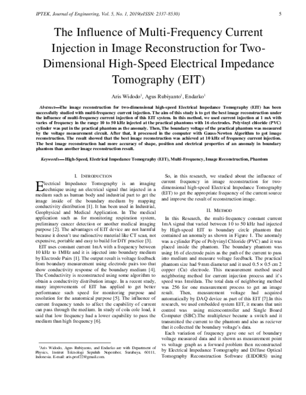 (PDF) The Influence of Multi-frequency Current Injection in Image Reconstruction for Two ...