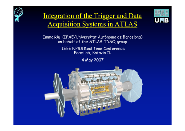 (PDF) Integration of the Trigger and Data Acquisition Systems in ATLAS