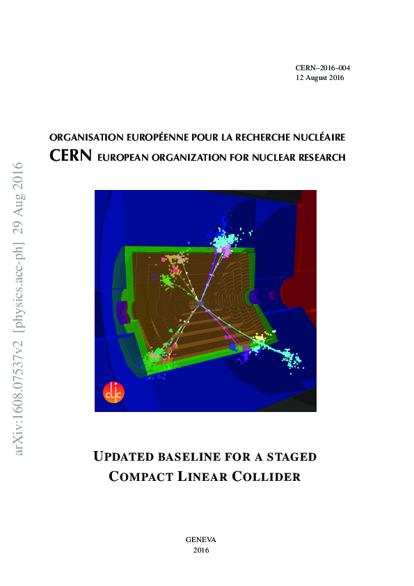 (PDF) Updated baseline for a staged Compact Linear Collider