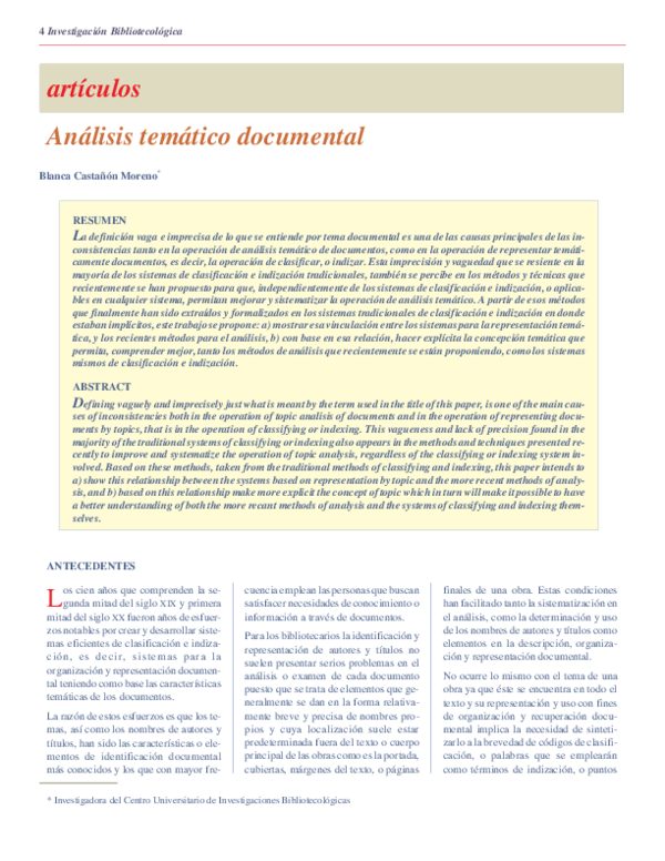 (PDF) Análisis temático documental