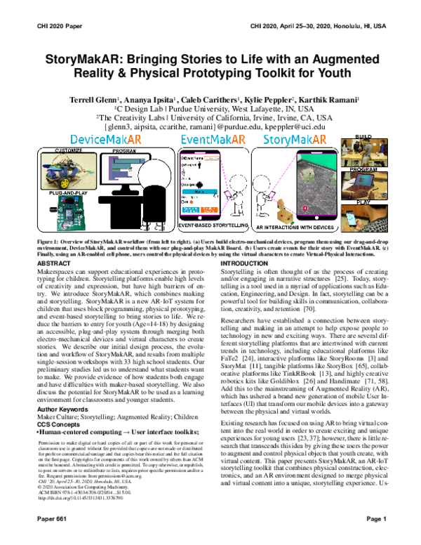 (PDF) StoryMakAR: Bringing Stories to Life With An Augmented Reality ...