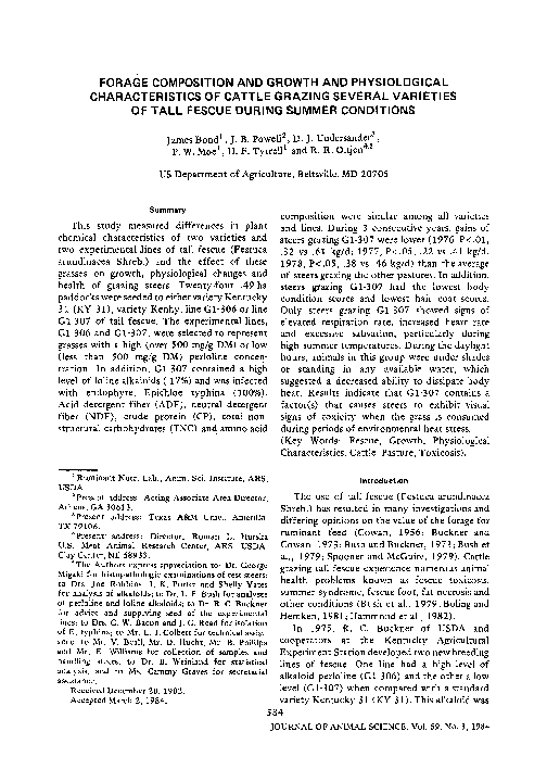 (PDF) Forage Composition and Growth and Physiological Characteristics ...