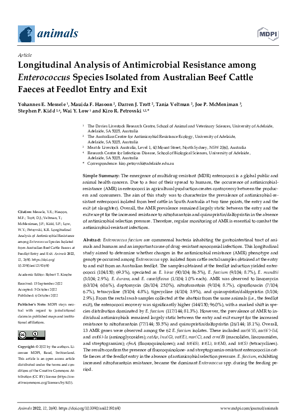 (PDF) Longitudinal Analysis of Antimicrobial Resistance among ...