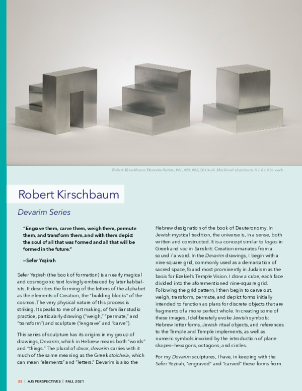(PDF) Robert Kirschbaum, Devarim Series