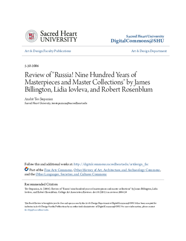 (PDF) Anahit Ter-Stepanian. Review of "Russia! Nine Hundred Years of ...