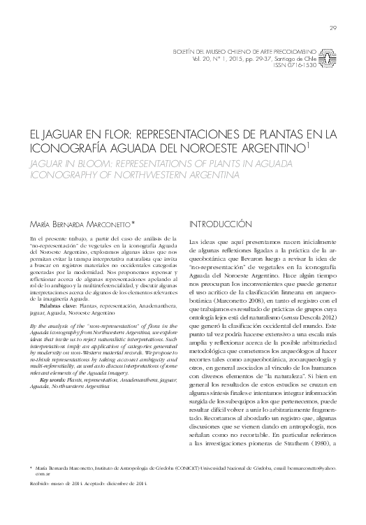 (PDF) El Jaguar en flor: Representaciones de las plantas en la ...