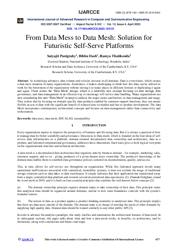 From Data Mess to Data Mesh: Solution for Futuristic Self-Serve Platforms
