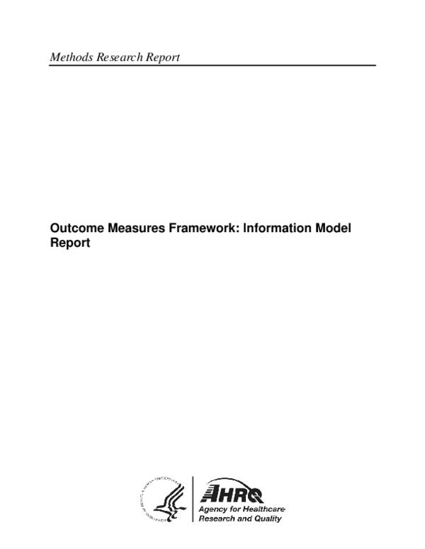 (PDF) Outcome Measures Framework: Information Model Report
