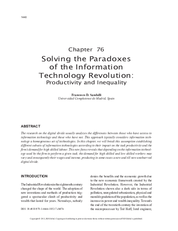 (PDF) Solving the Paradoxes of the Information Technology Revolution ...