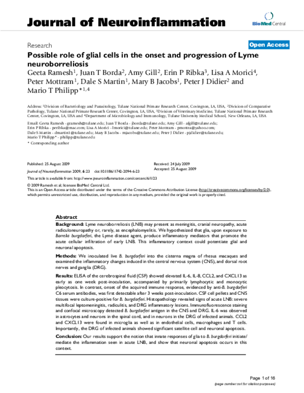 (PDF) Journal of Neuroinflammation BioMed Central | Erin Ribka ...