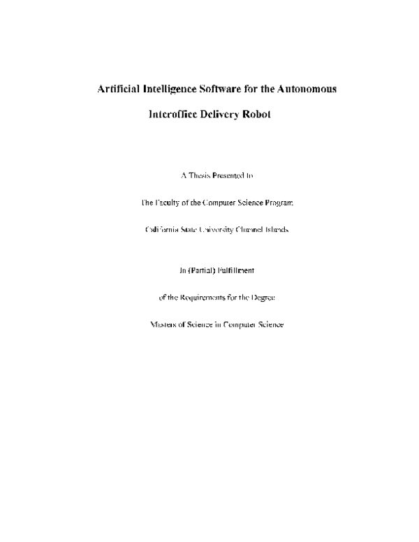 (PDF) Artificial Intelligence Software for the Autonomous Interoffice ...