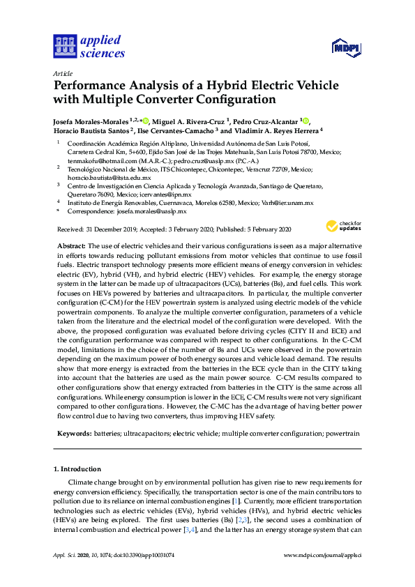 (PDF) Performance Analysis of Hybrid Electric Vehicle over Different Driving Cycles